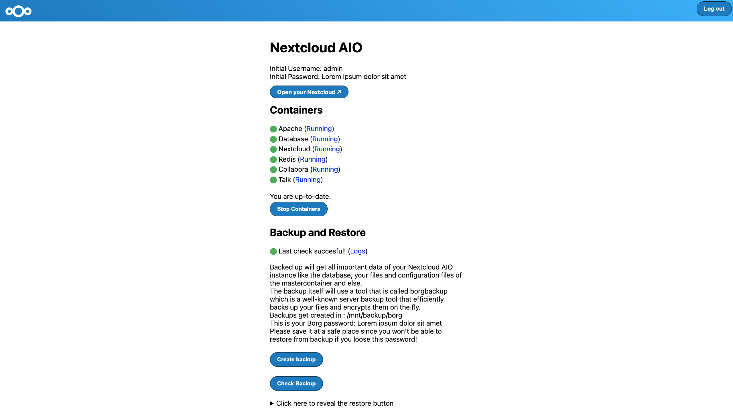 Decentralize the cloud with fast deployment and easy backup - Nextcloud