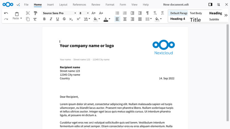 Nextcloud Office – Selbstgehostete Online-Office-Suite – Nextcloud