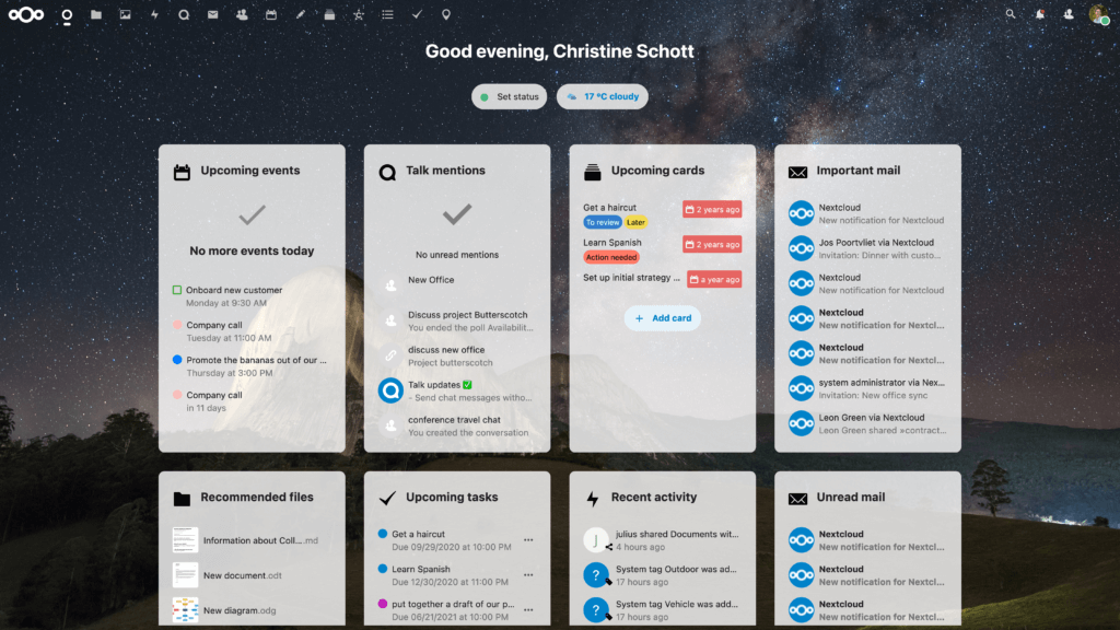 Developer Tutorial 4 Create Dashboard Widgets With Vuejs Nextcloud