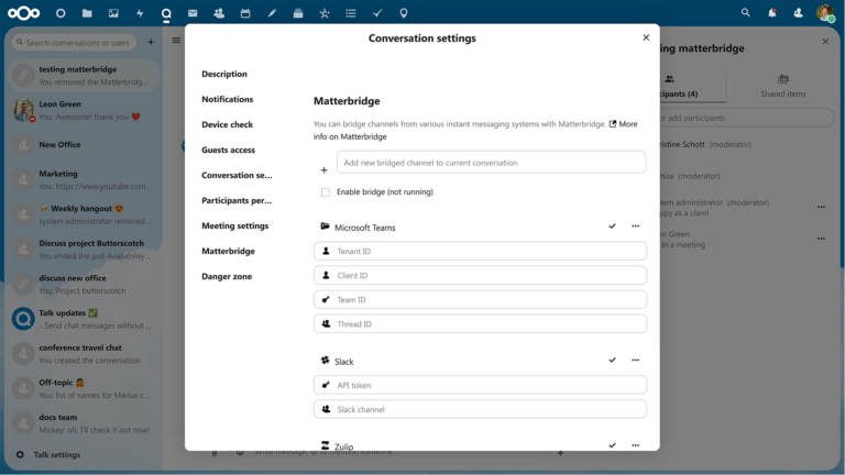 Calls, chat and video conferencing with Nextcloud Talk