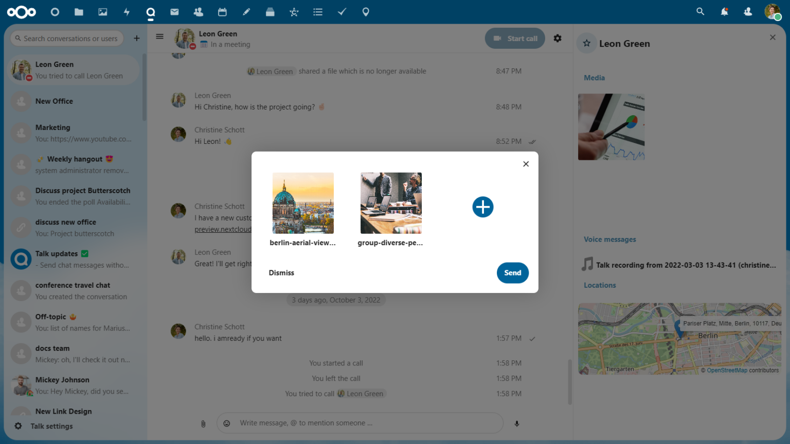 Calls, chat and video conferencing with Nextcloud Talk
