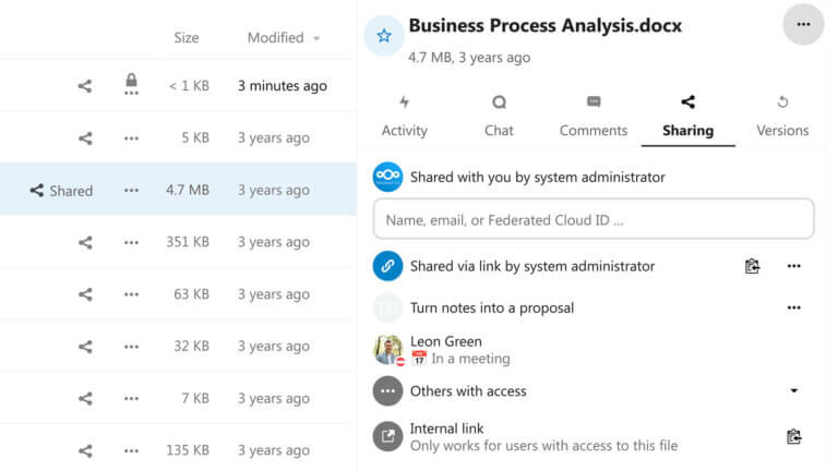 Sharing in Nextcloud - Nextcloud