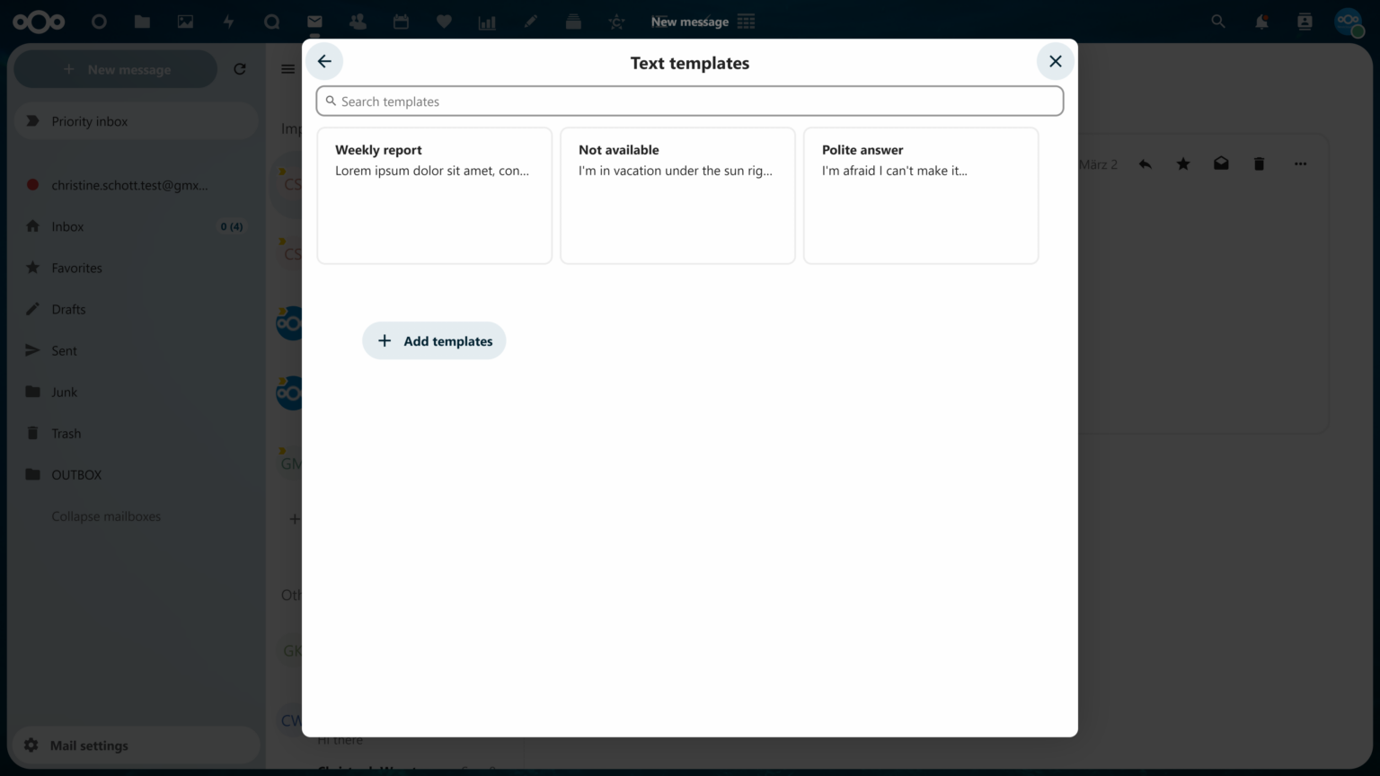 Nextcloud Groupware in Hub 4 - Shared mailboxes & updated security - Nextcloud