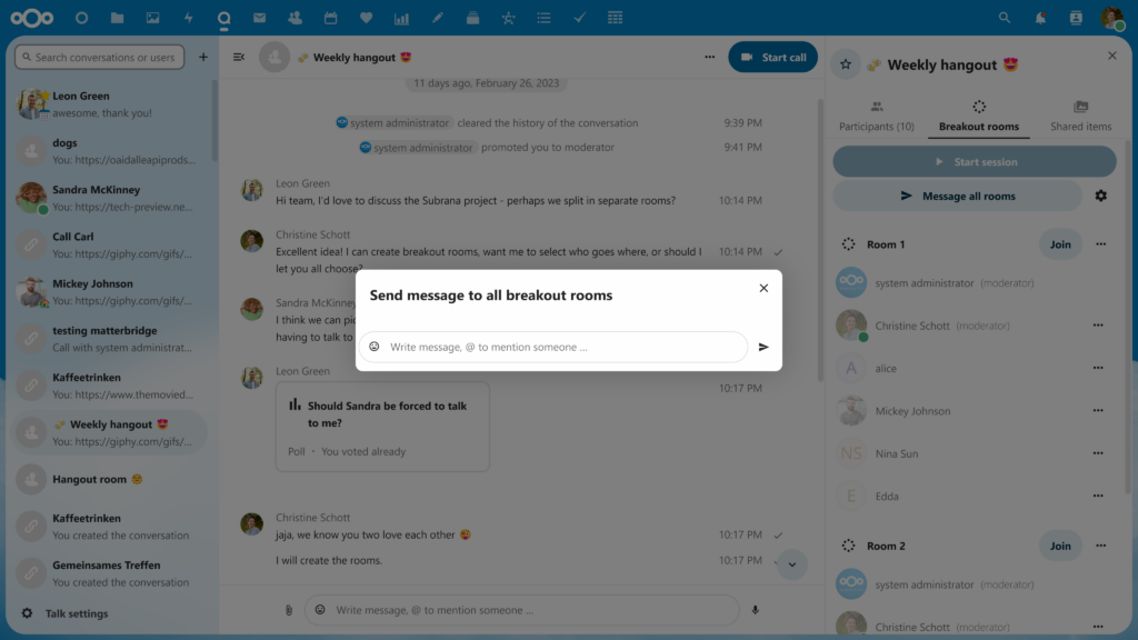 Nextcloud Talk in Hub 4 - next level video chat - Nextcloud