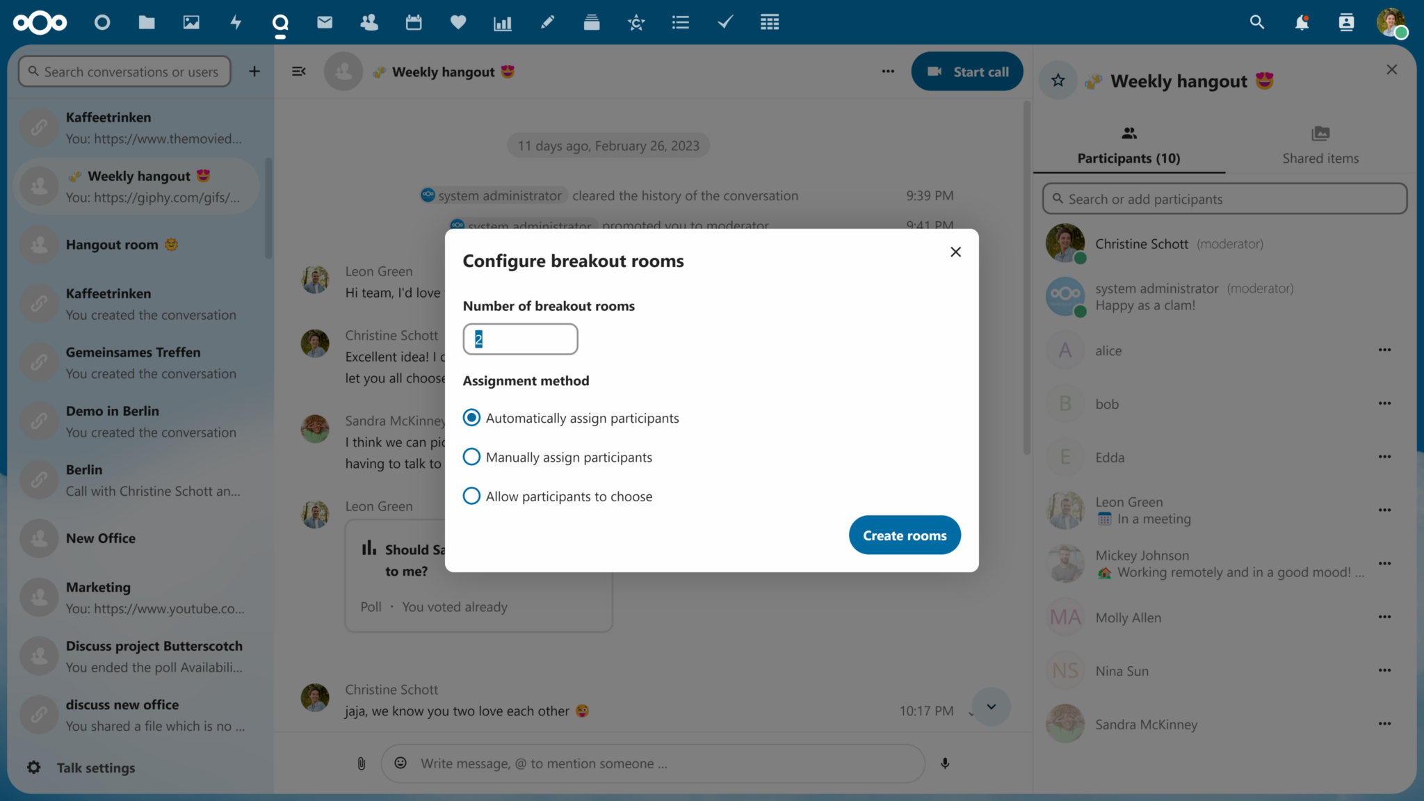 Nextcloud Talk in Hub 4 - next level video chat - Nextcloud