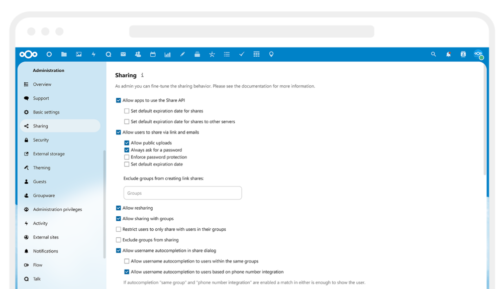 Nextcloud security and authentication