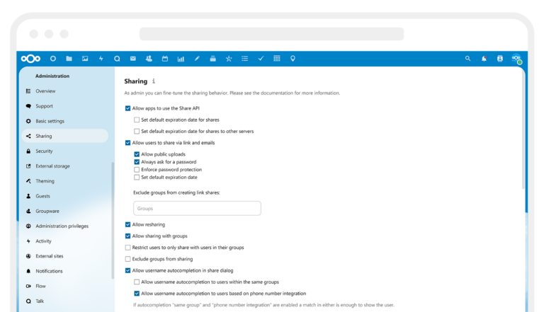 Nextcloud security and authentication