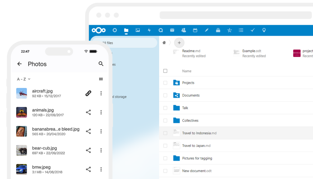 Nextcloud Files - Open source file sync and share platform