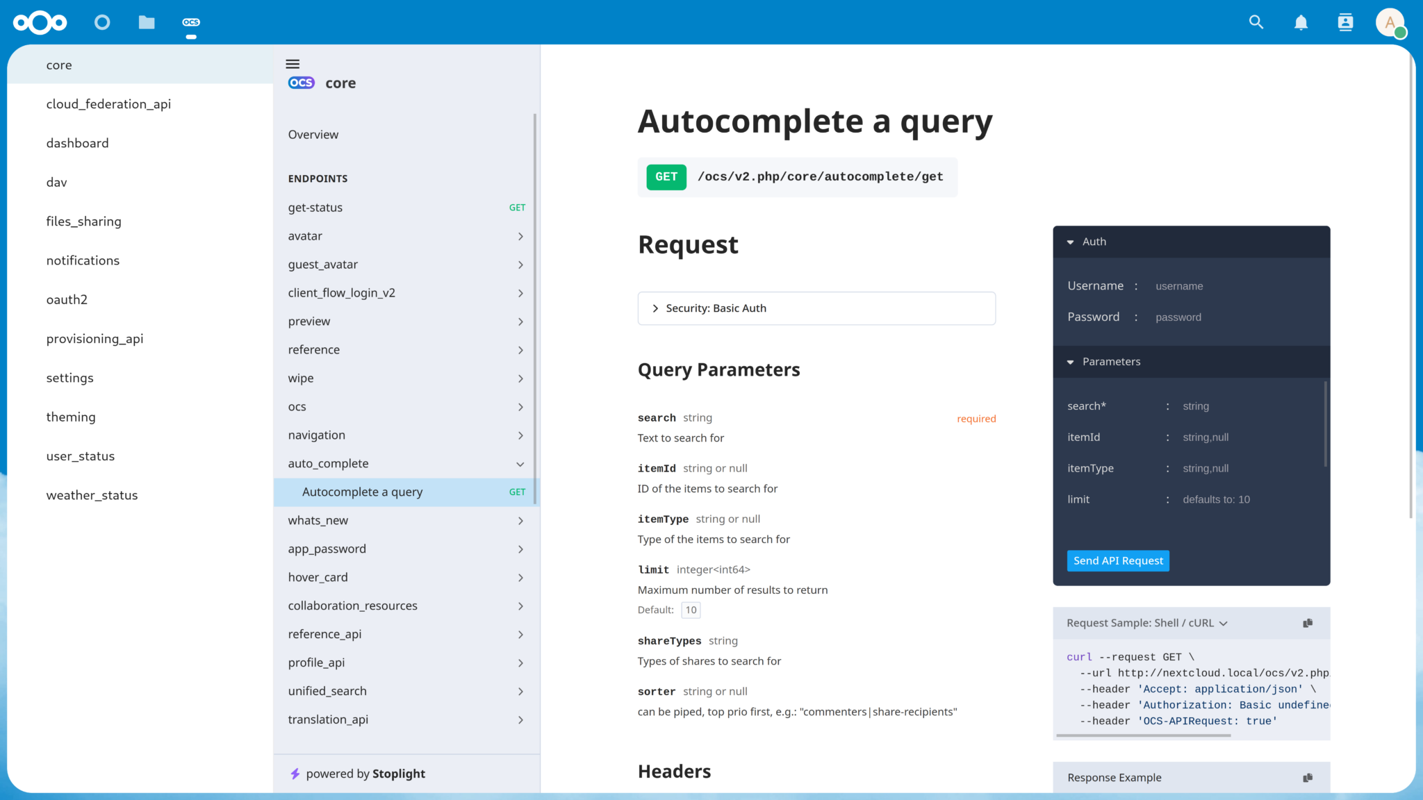 Integrate Nextcloud into your app with the help of the OCS API Viewer - Nextcloud