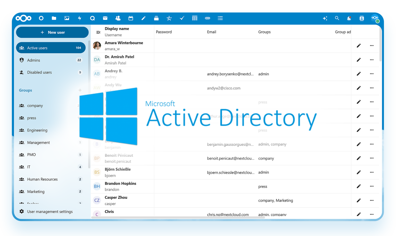 Microsoft Outlook and Teams integrations in Nextcloud