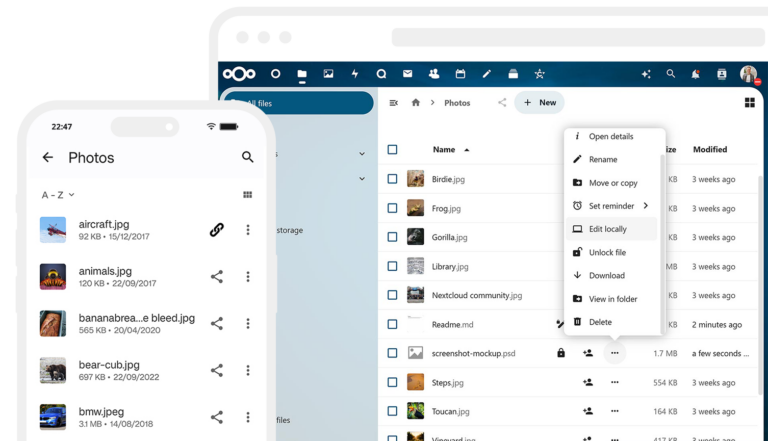 Nextcloud Files - Open source file sync and share platform