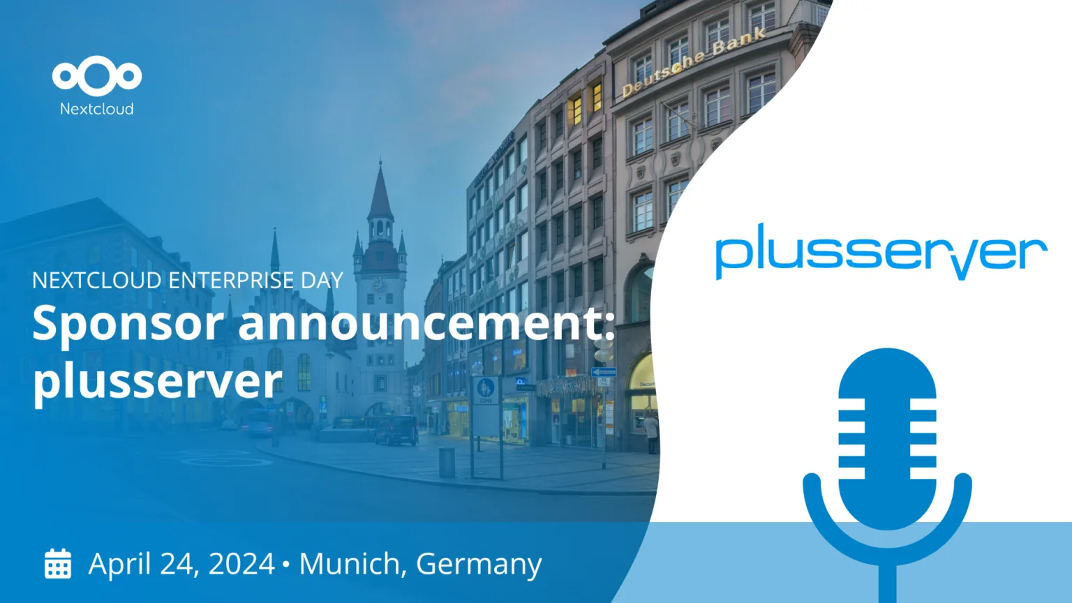 Enterprise Day 2024 sponsor announcement: plusserver - Nextcloud