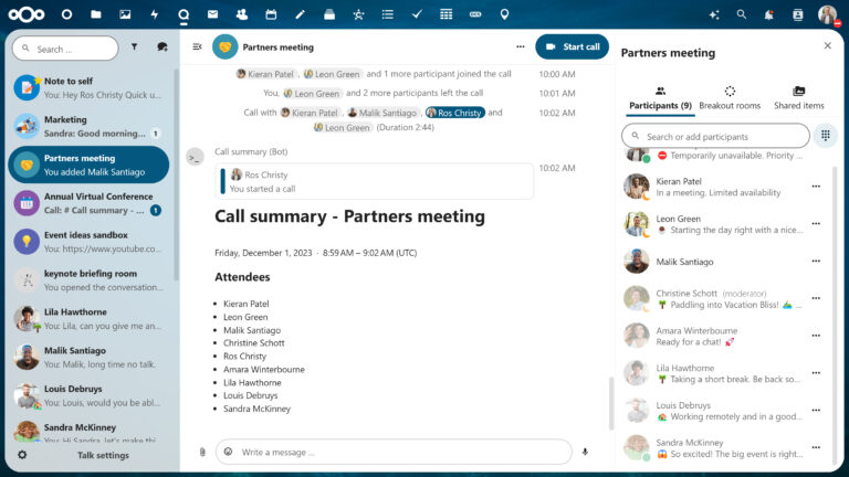 Nextcloud Talk: Open source online video conferencing software - Nextcloud