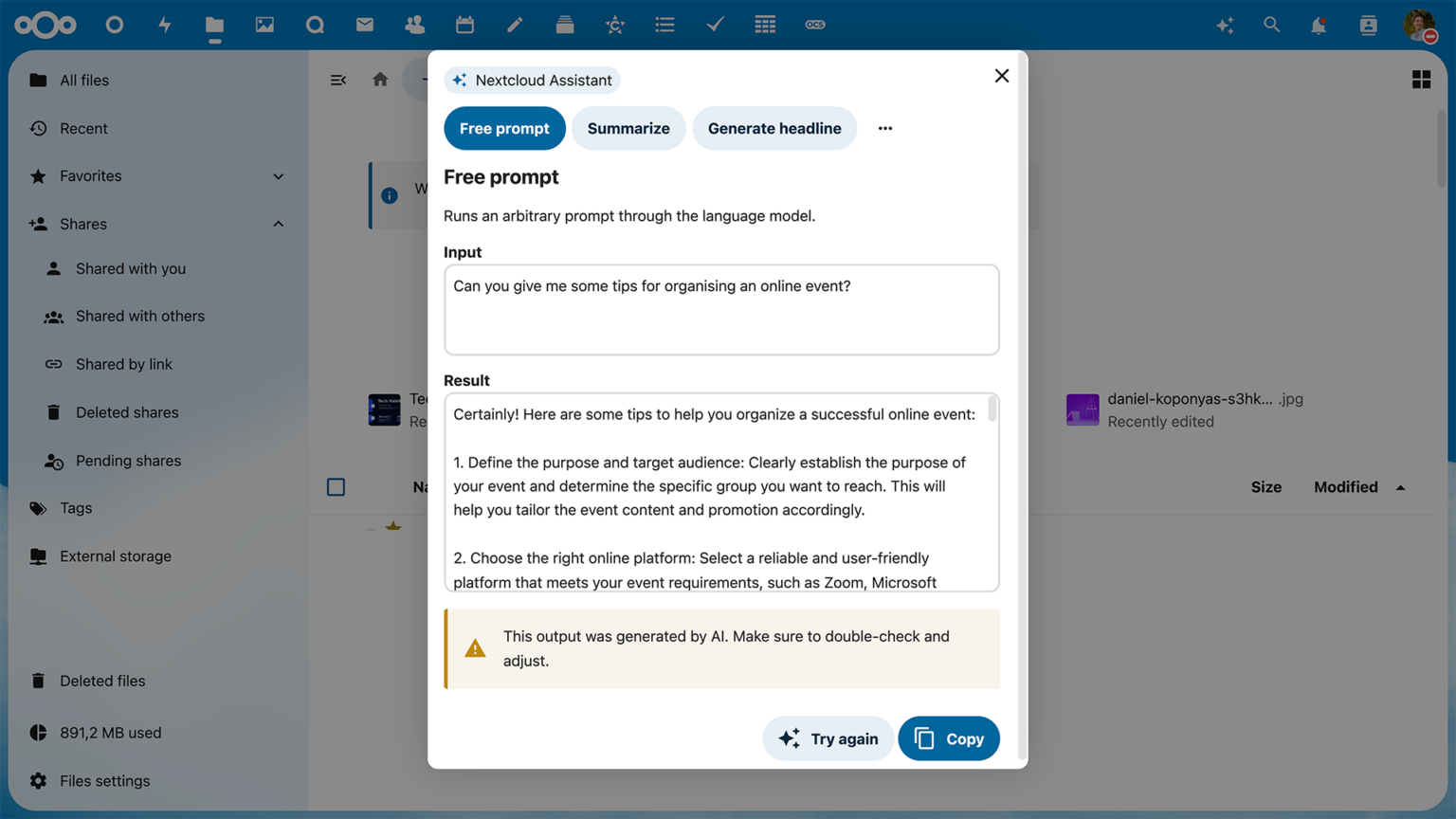 Nextcloud Assistant - El primer asistente local de IA