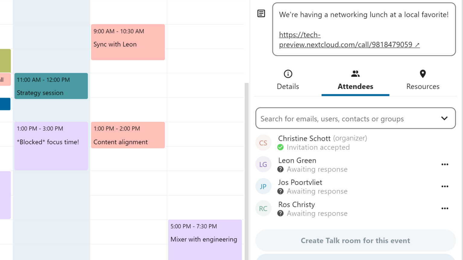 How to set up a meeting effectively in Nextcloud Calendar - Nextcloud