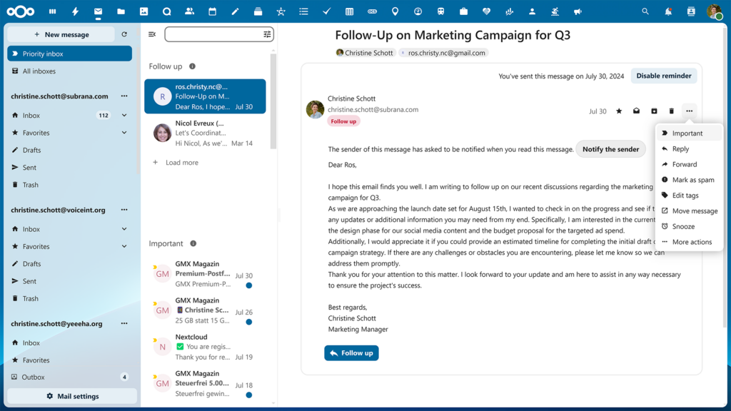 Be connected with Nextcloud Hub 9 - Nextcloud