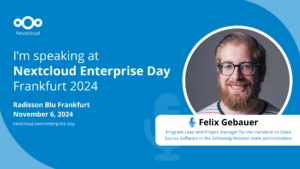Nextcloud Enterprise Day speaker spotlight: Felix Gebauer from Schleswig-Holstein - Nextcloud