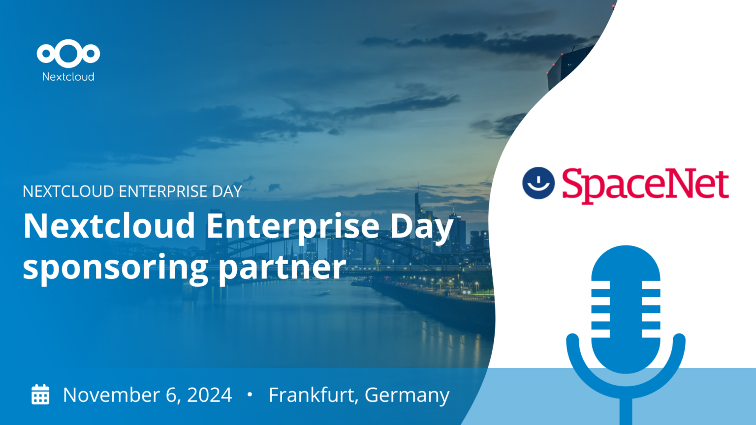 SpaceNet joins as a sponsor for Nextcloud Enterprise Day 2024 in Frankfurt - Nextcloud