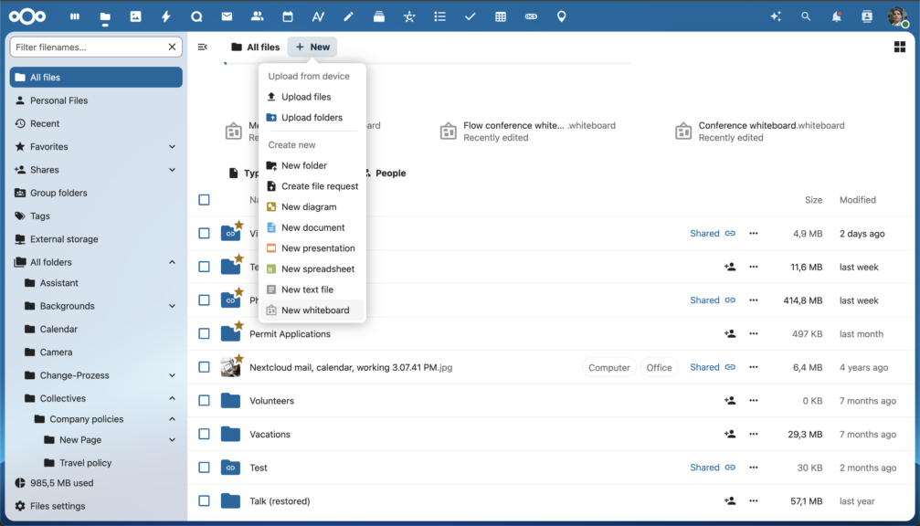 Digital whiteboard for collaboration - Nextcloud Whiteboard - Nextcloud