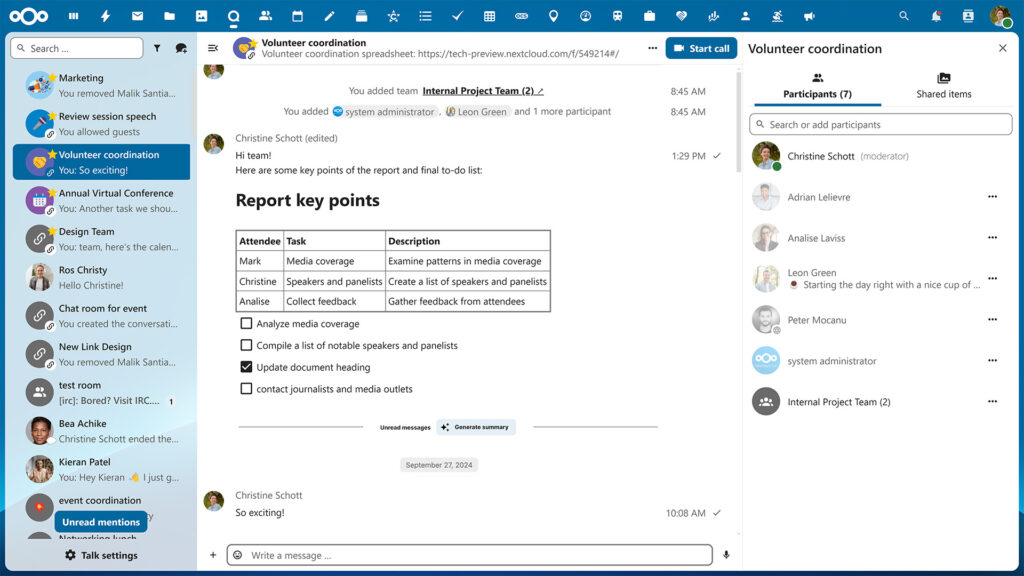 The open source answer to Microsoft Teams - Nextcloud