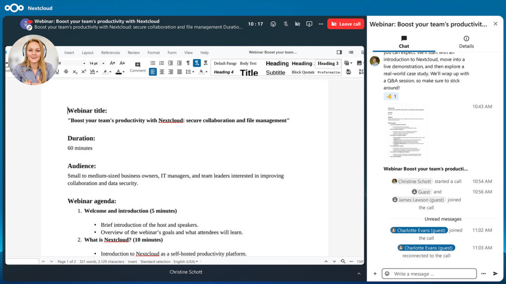 Die Open-Source-Antwort auf Microsoft Teams - Nextcloud