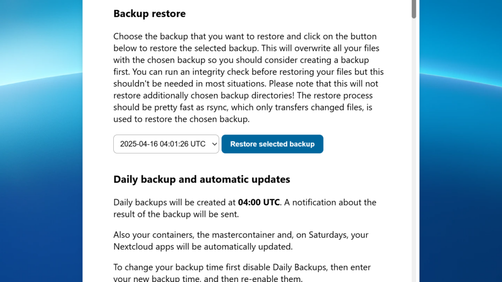 How to back up and restore Nextcloud AIO remotely using BorgBackup - Nextcloud