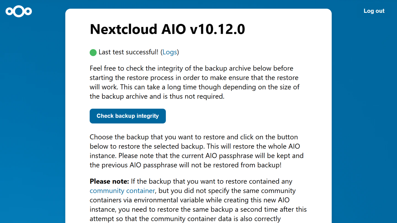 How to back up and restore Nextcloud AIO remotely using BorgBackup ...
