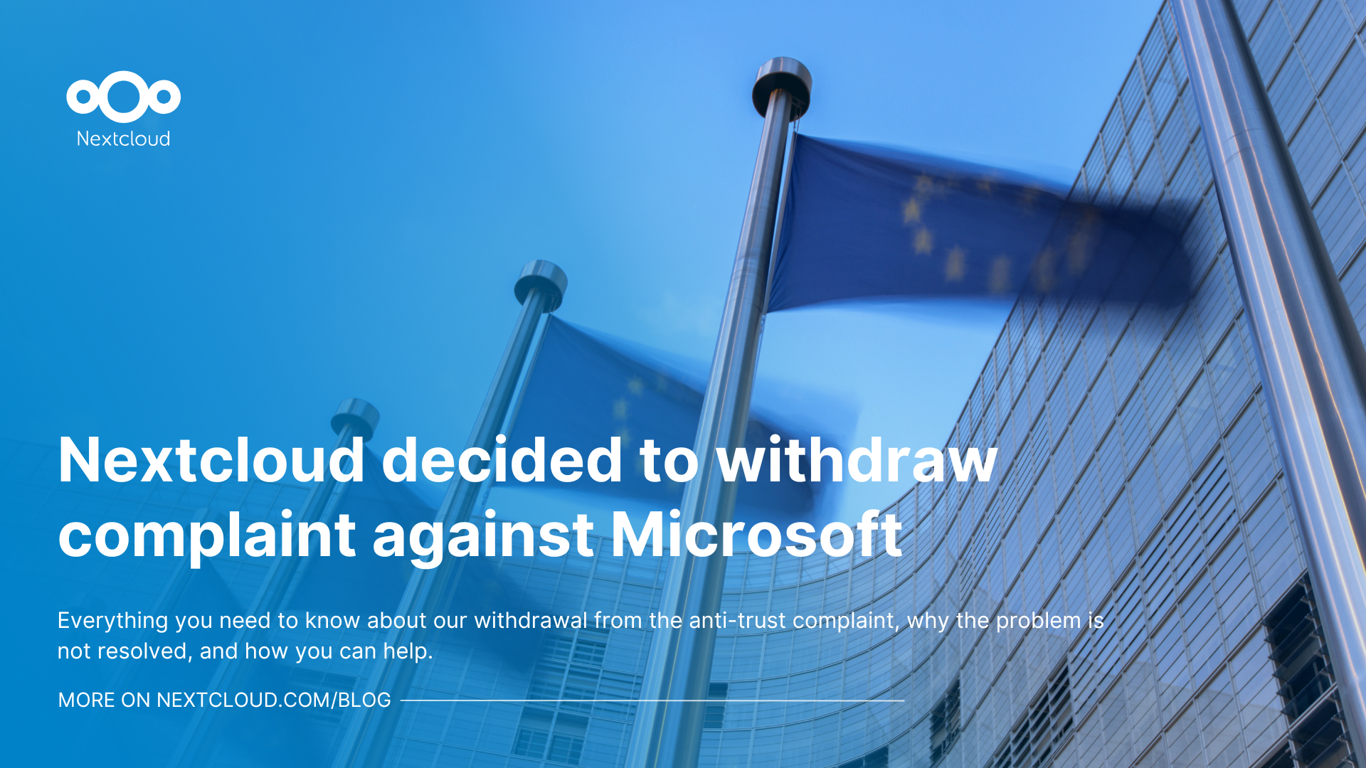 Nextcloud decided to withdraw complaint against Microsoft - Nextcloud