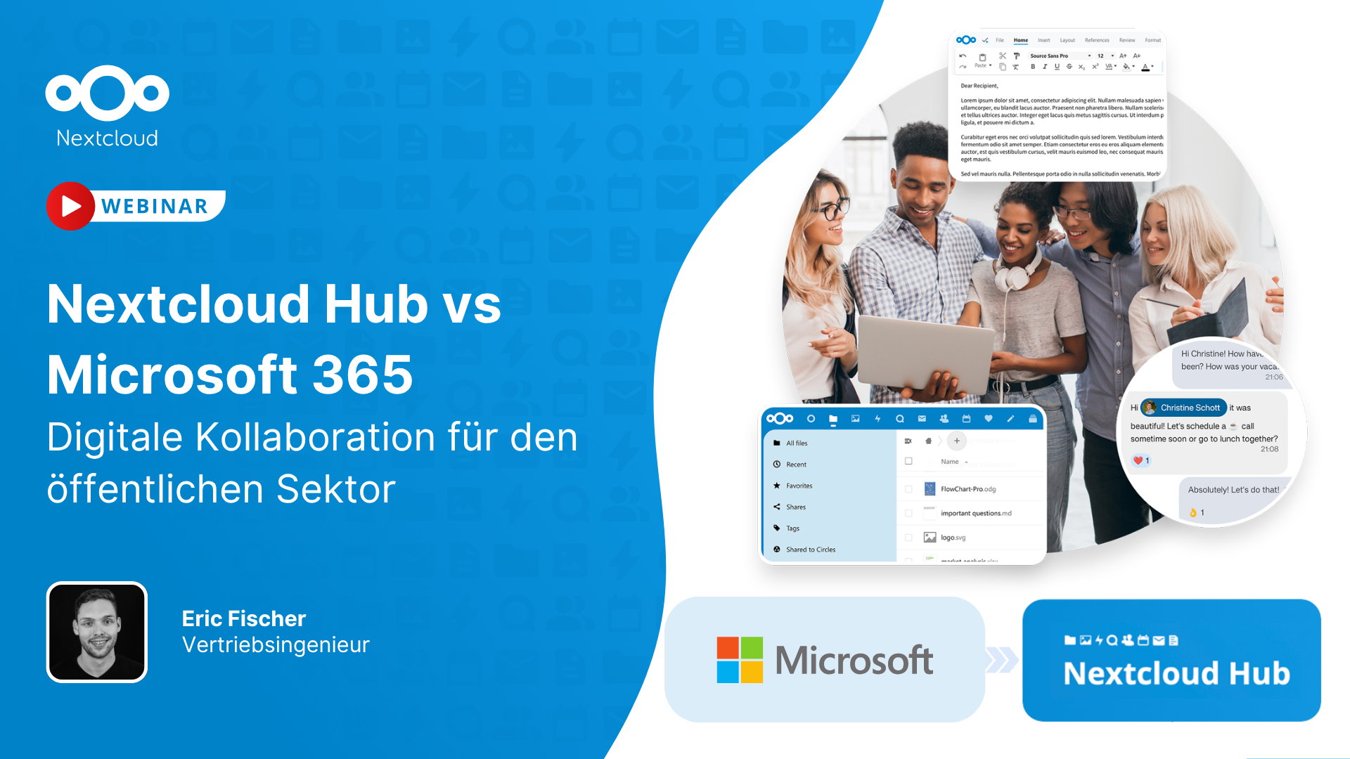[On-demand webinar] Nextcloud Hub vs. Microsoft 365 für den öffentlichen Sektor