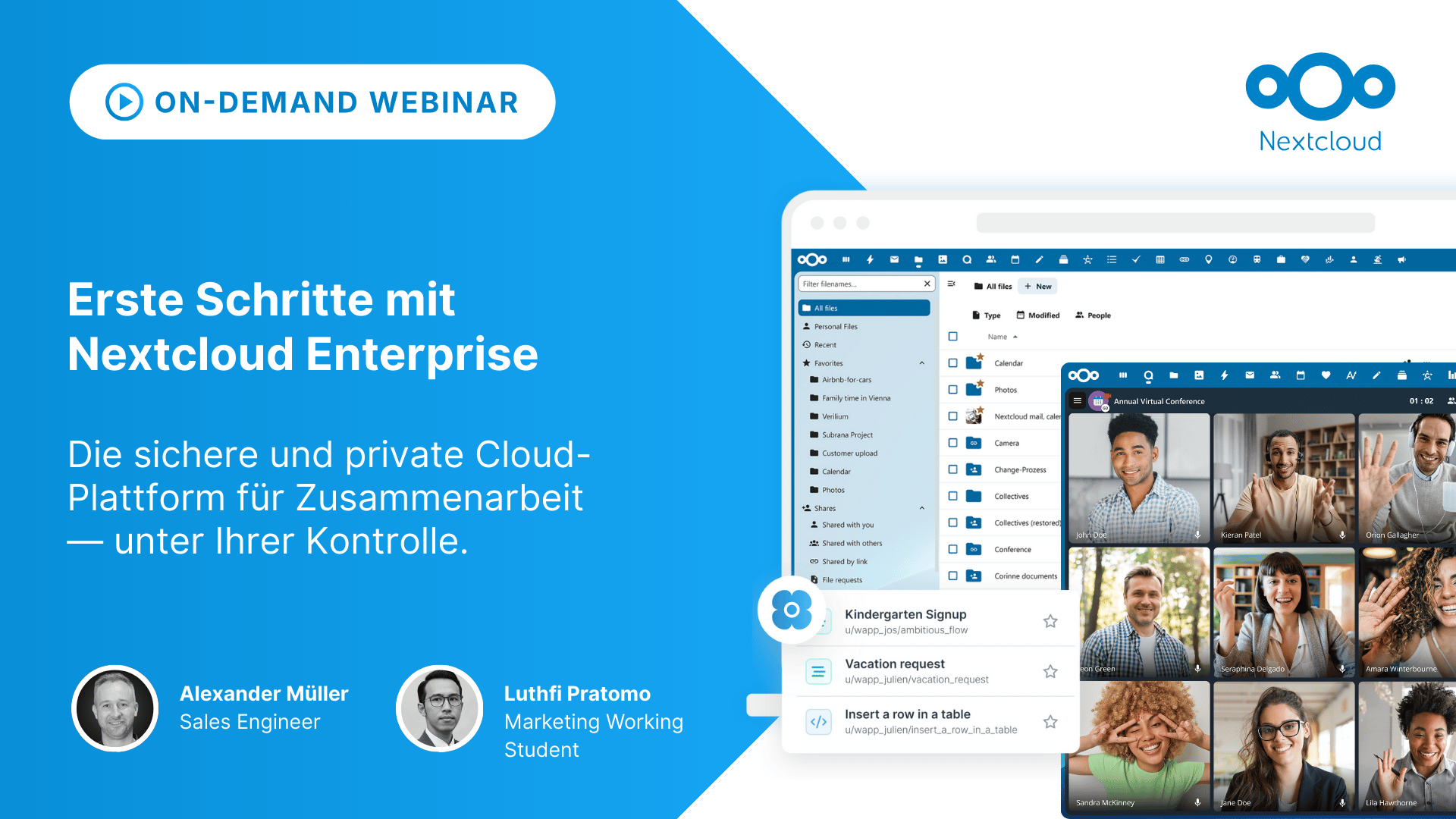 Webinare bei Nextcloud