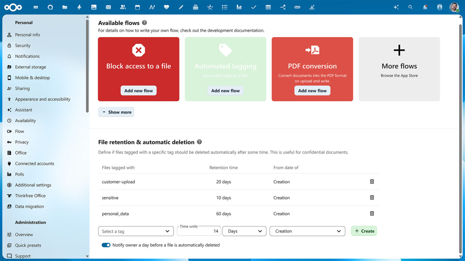 Nextcloud security and authentication