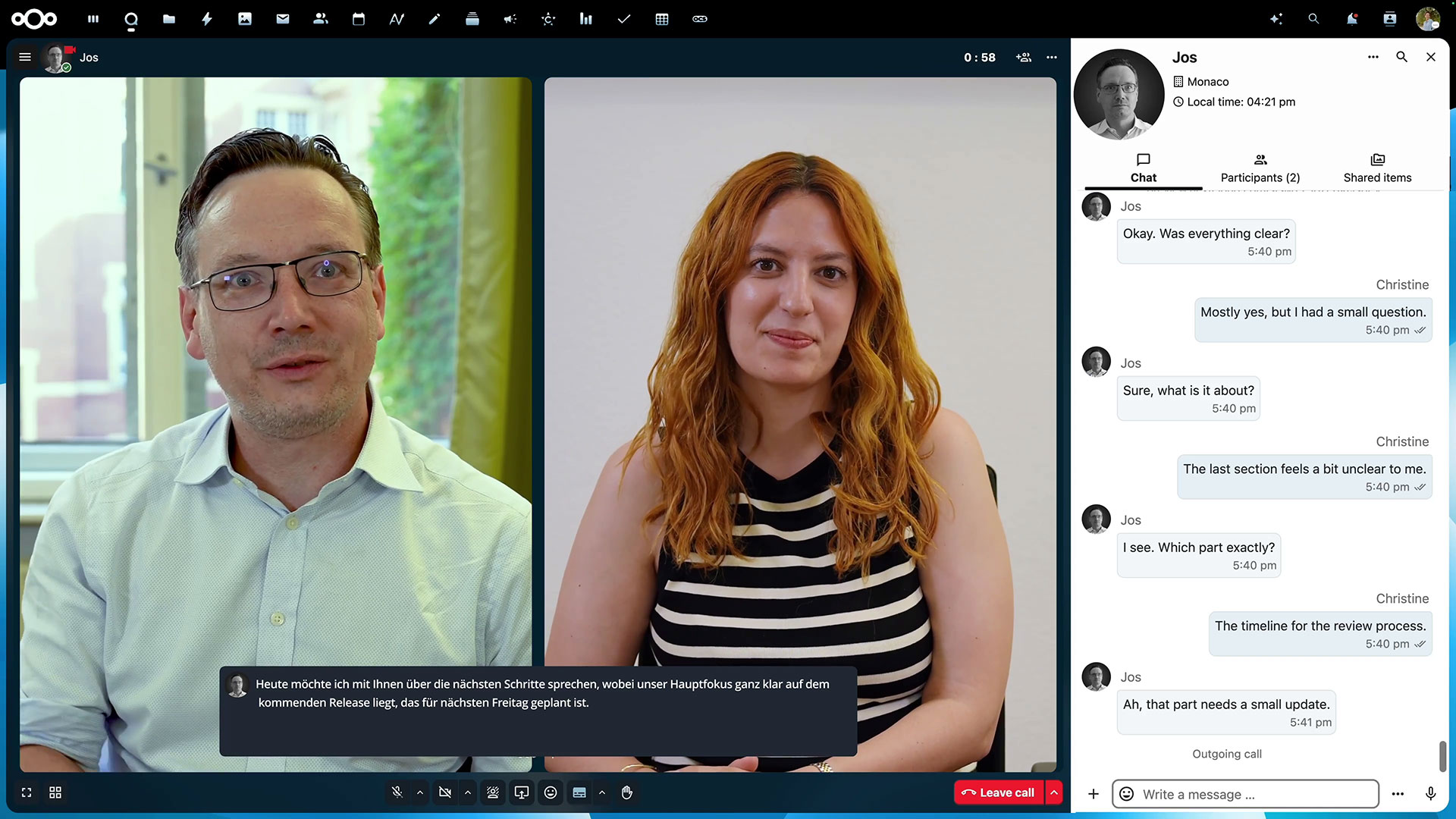 Calls, chat and video conferencing with Nextcloud Talk