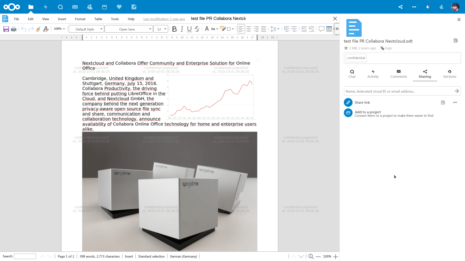 Content collaboration platform - Nextcloud