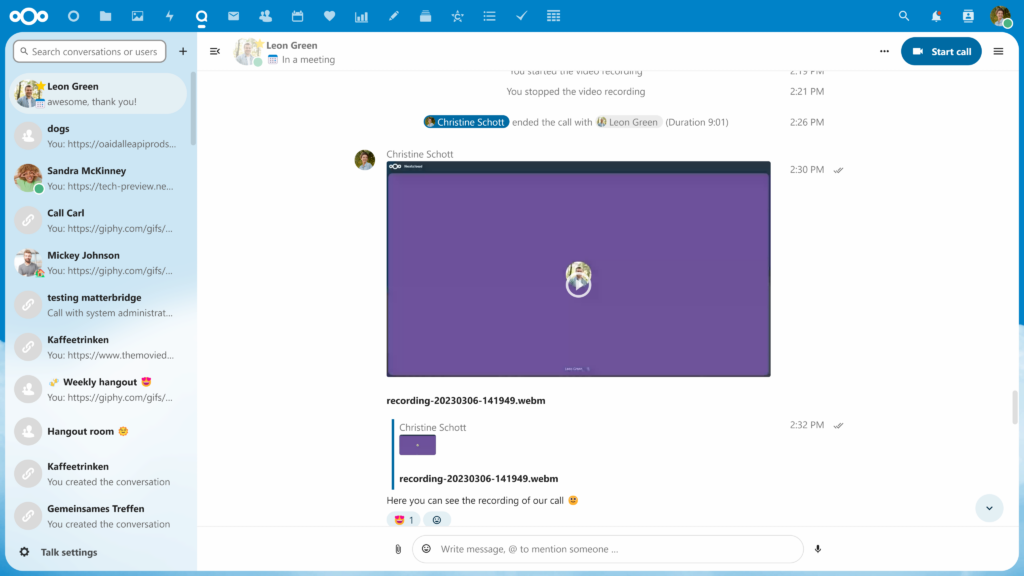 Nextcloud Talk in Hub 4 - next level video chat - Nextcloud