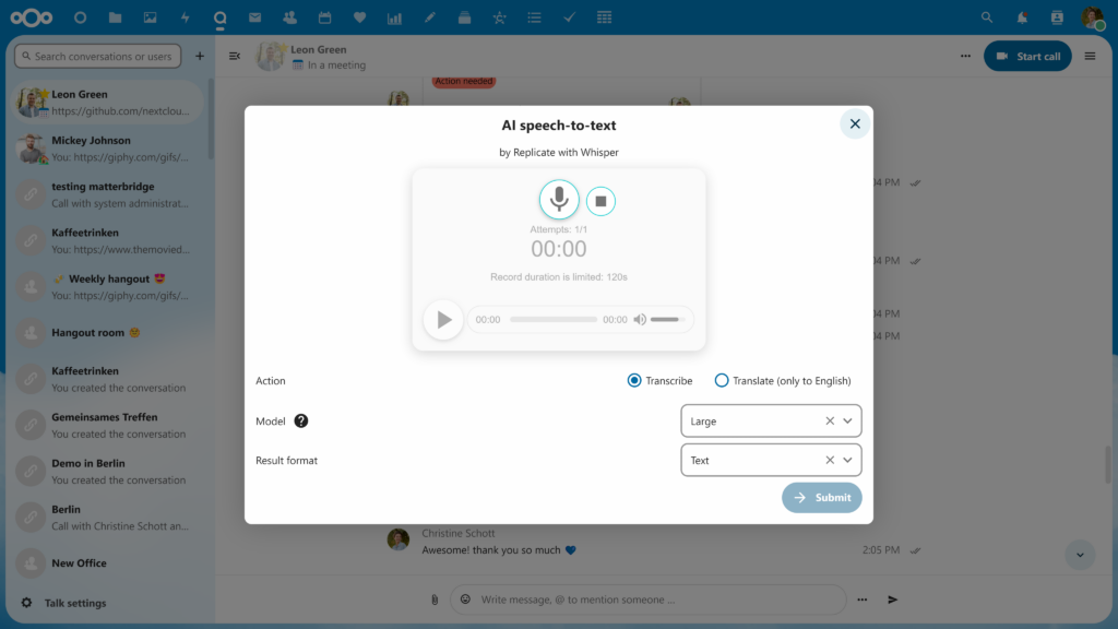 Nextcloud Talk in Hub 4 - next level video chat - Nextcloud