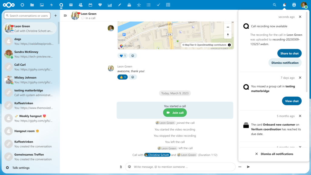Nextcloud Talk in Hub 4 - next level video chat - Nextcloud