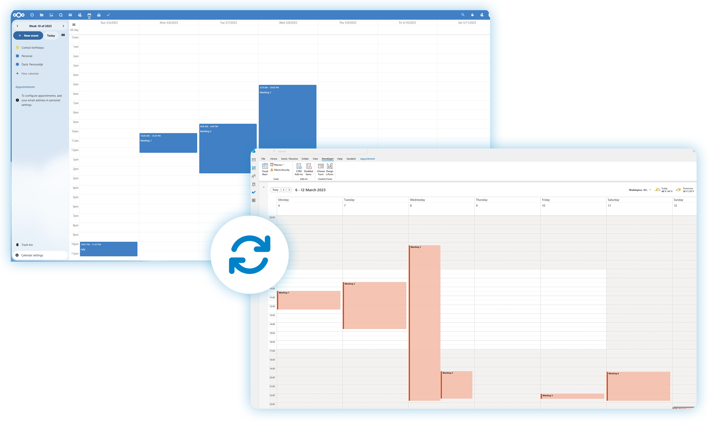 Microsoft Outlook and Teams integrations in Nextcloud
