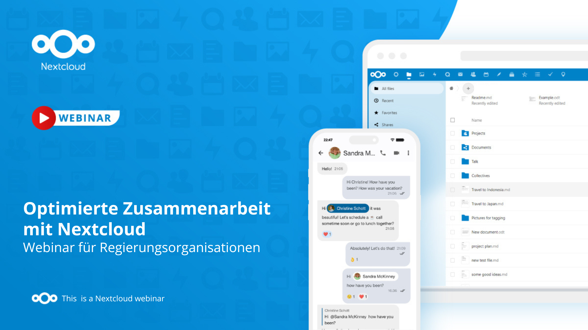 Optimierte Zusammenarbeit mit Nextcloud: Webinar für Regierungsorganisationen - Nextcloud